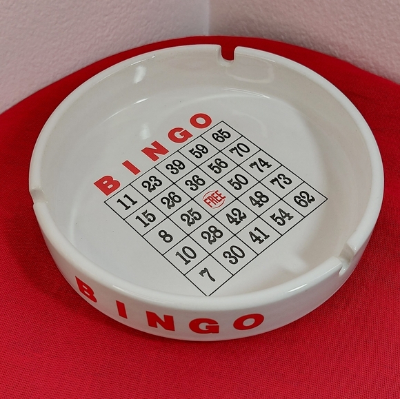 Vintage | Accents | Vintage Ceramic Bingo Ashtray Lego Korea | Poshmark